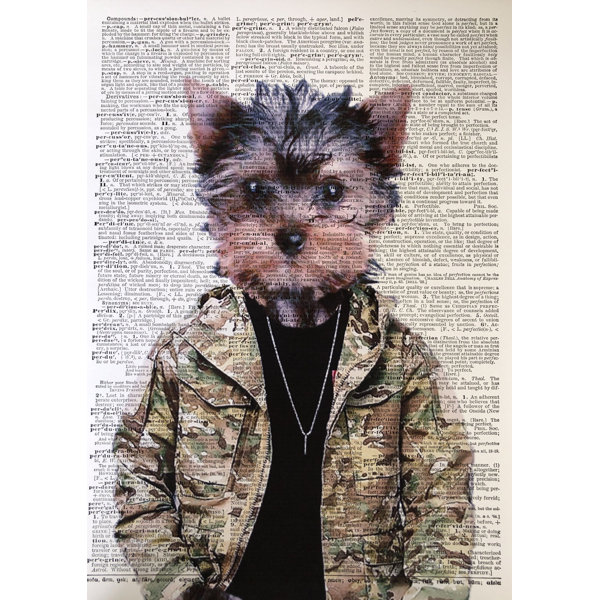 Happy Larry A3 Yorkshire Terrier Print - Yorkie Dog Picture - Humanised ...