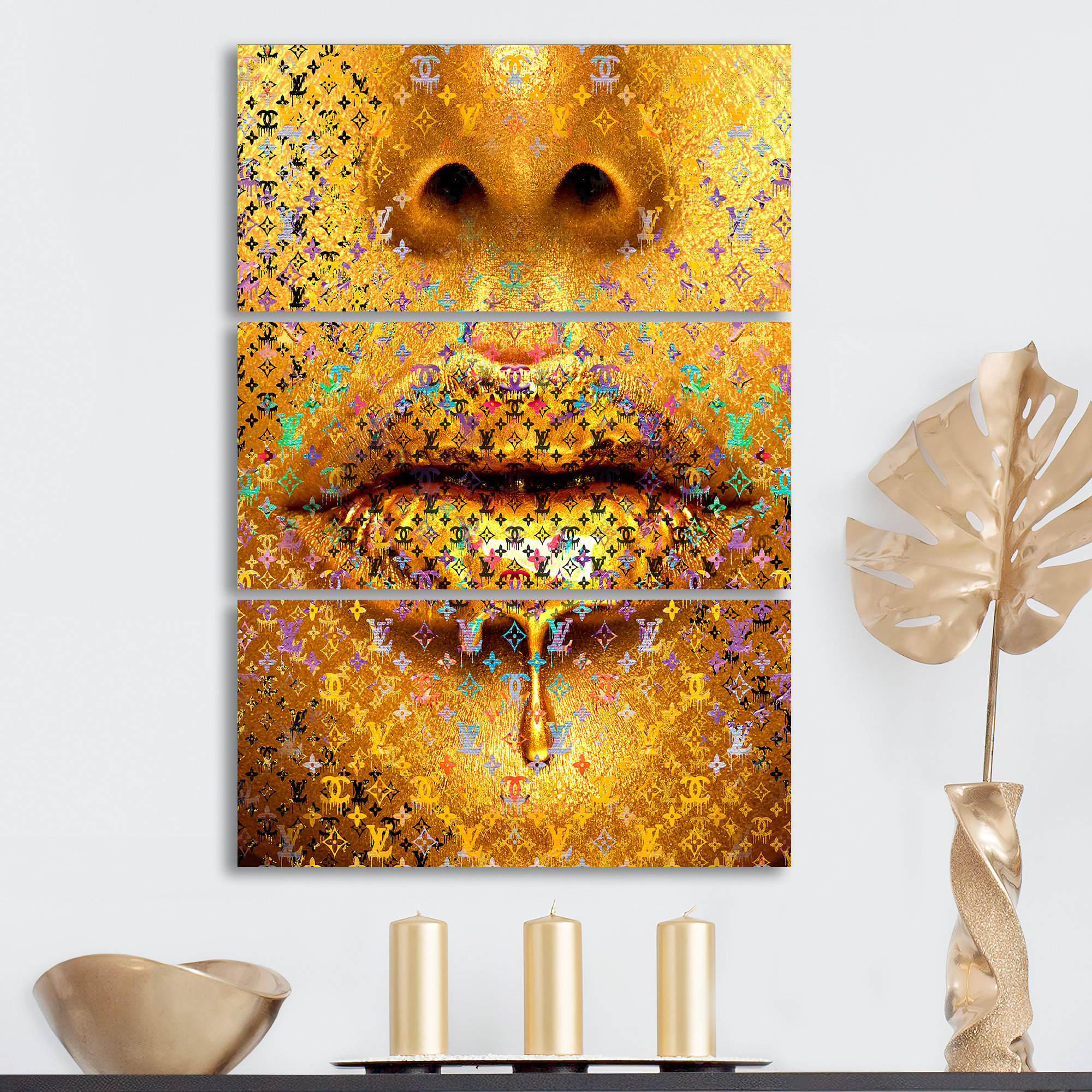 Everly Quinn Luscious Designer Lips III - Fashion Lips Canvas Wall Art ...