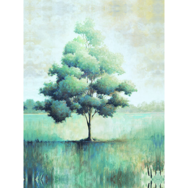 Wildon Home® Green Blue Tree On Canvas Print - Wayfair Canada