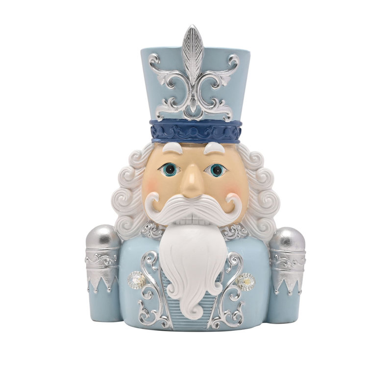 The Seasonal Aisle LED Nutcracker Blue & White Light Up Bust | Wayfair ...