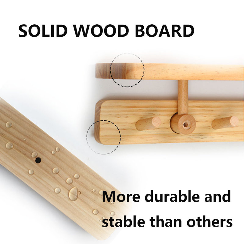 Millwood Pines Charona 4 - Hook Coat Rack | Wayfair