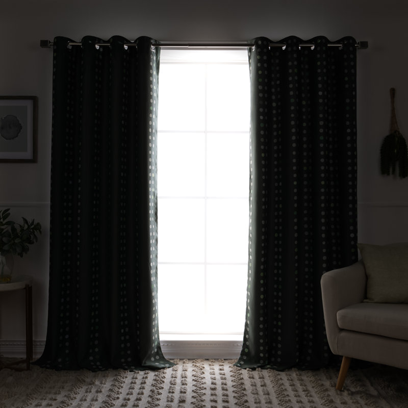 Latitude Run® Brayshaun Polyester Room Darkening Curtain Pair | Wayfair