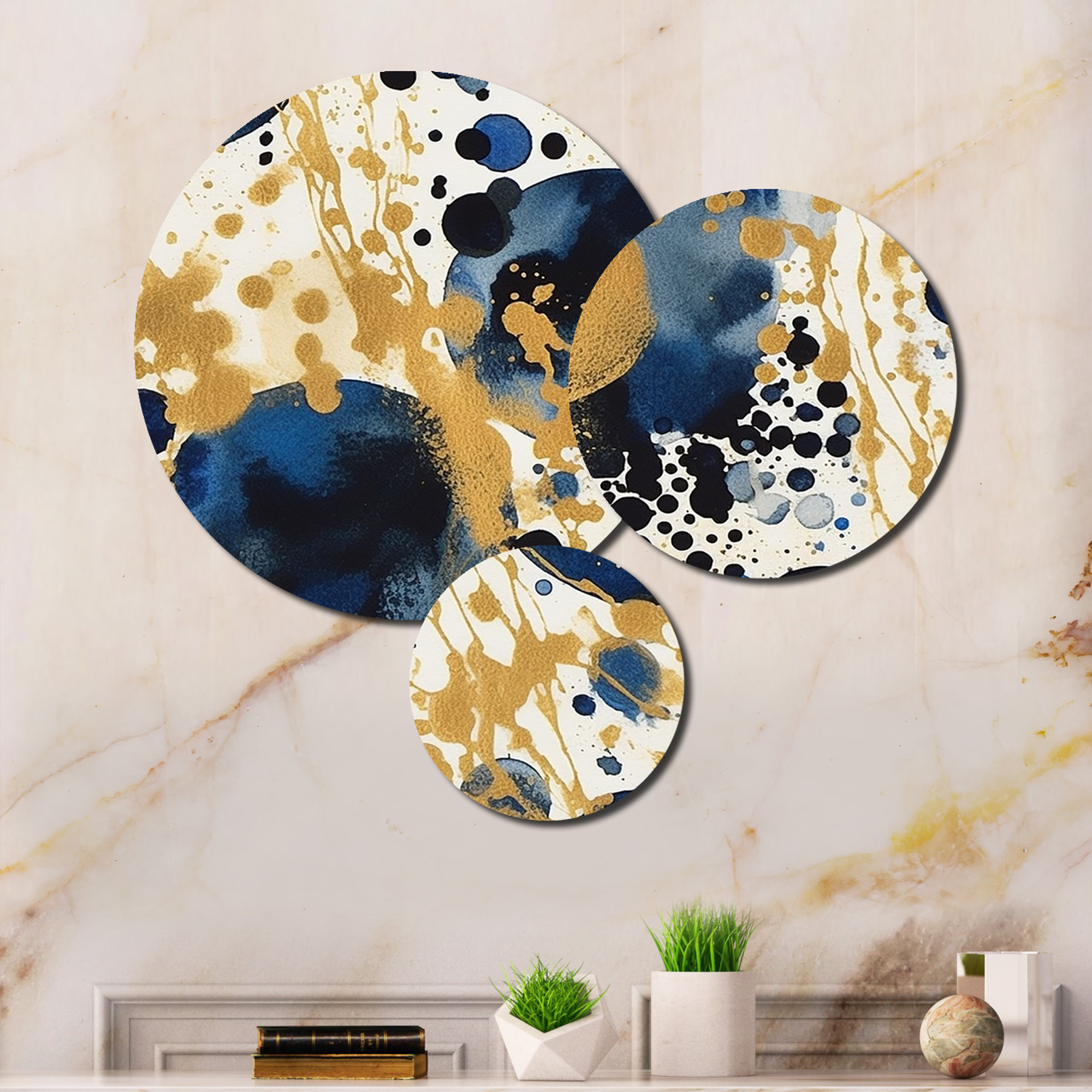 Ivy Bronx Abstract Wall Decor on Metal | Wayfair