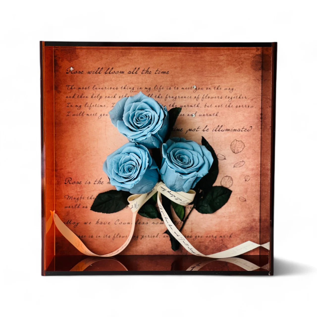 Petals And Spring Preserved Blue Rose Box - Wayfair Canada