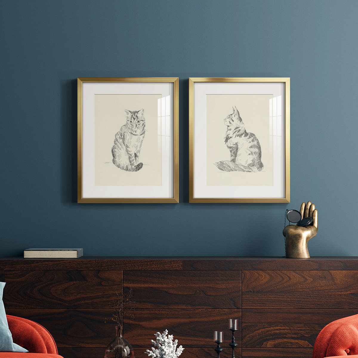 Red Barrel Studio® House Cat I- Premium Framed Print - Ready To Hang ...