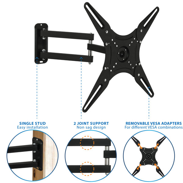 Mount-It! Full Motion TV Wall Mount | LCD, LED, 4K TV Swivel Bracket ...