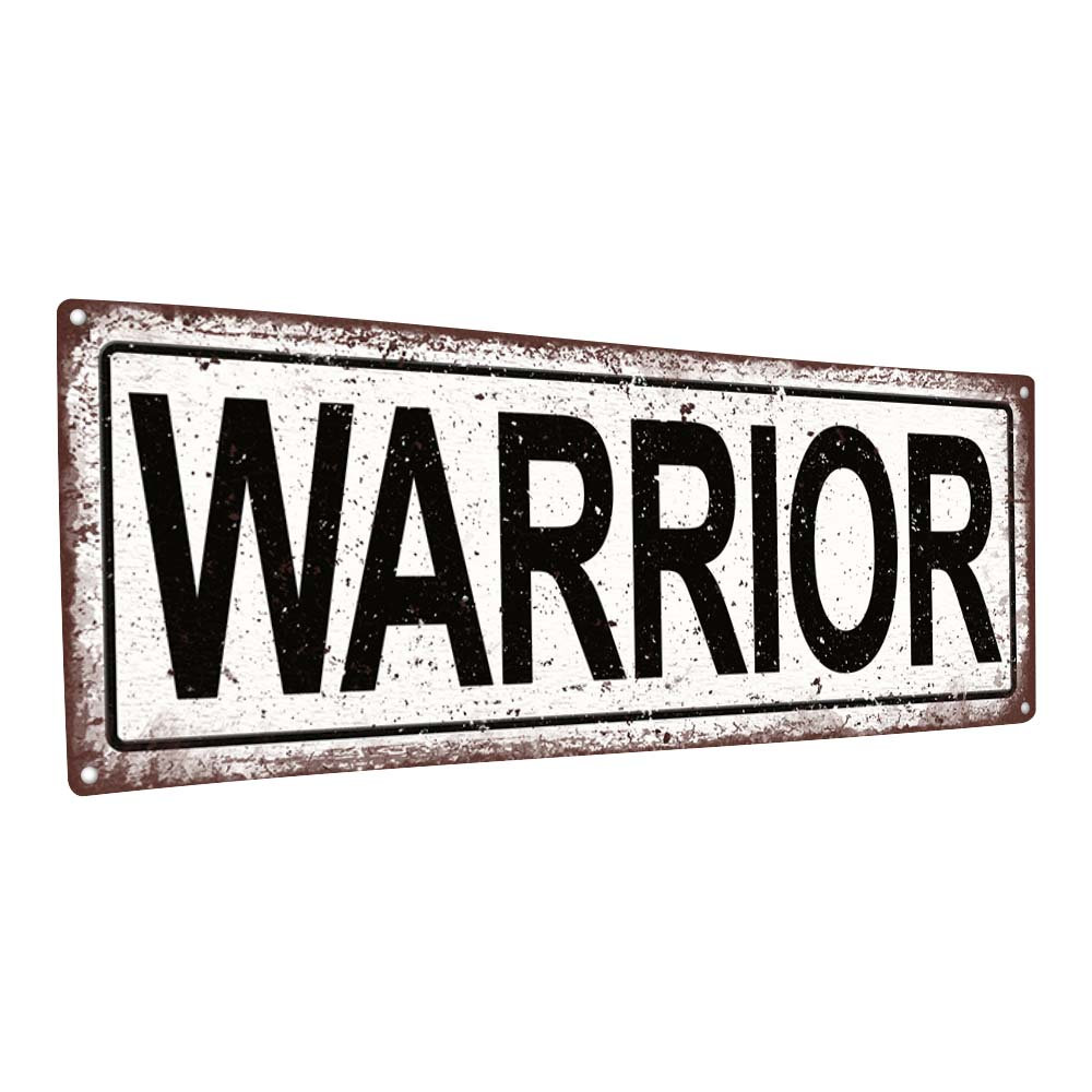 Gracie Oaks " Warrior Metal Sign " on Metal | Wayfair