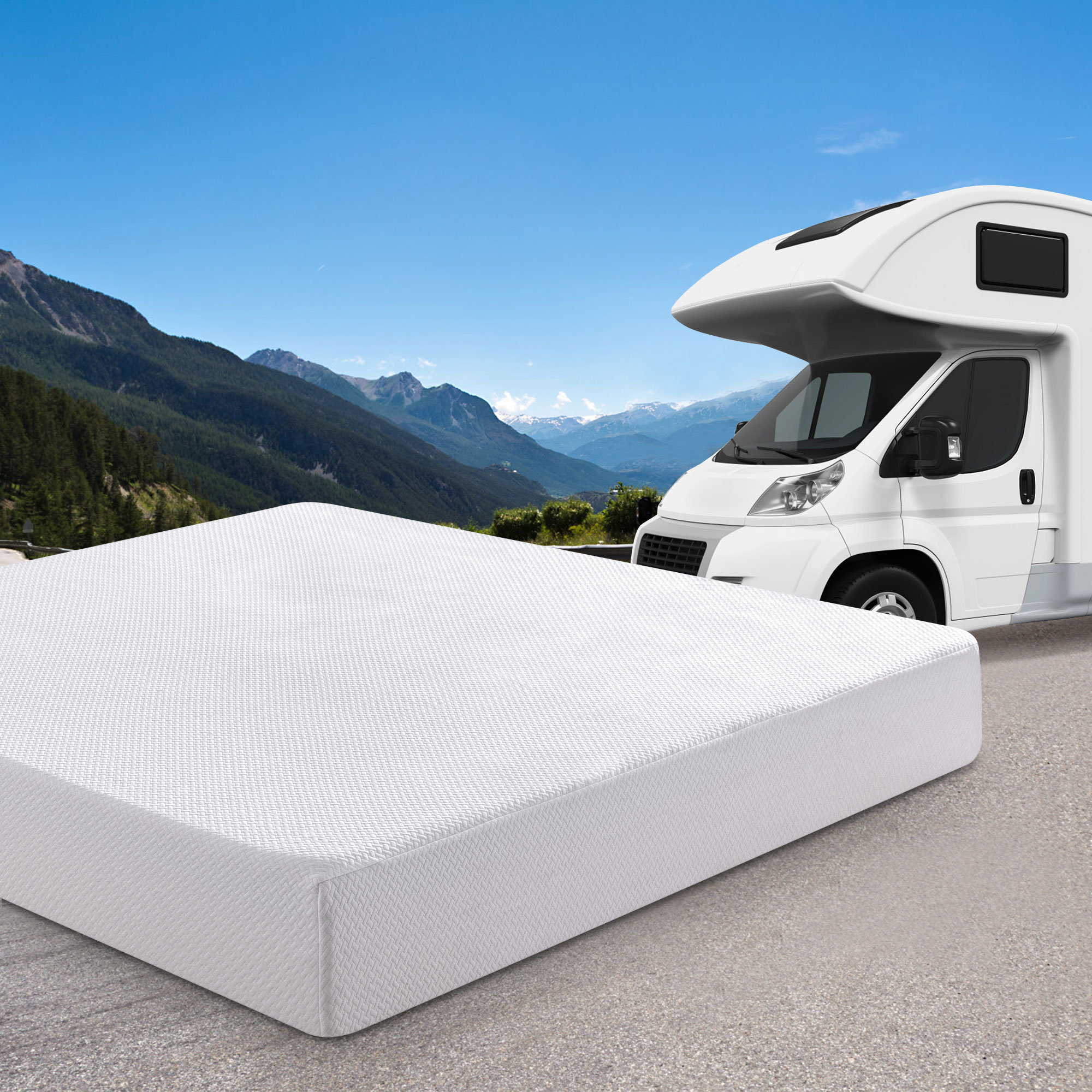 Alwyn Home Pacifica White RV Memory Foam MattressMedium Firm Feel ...