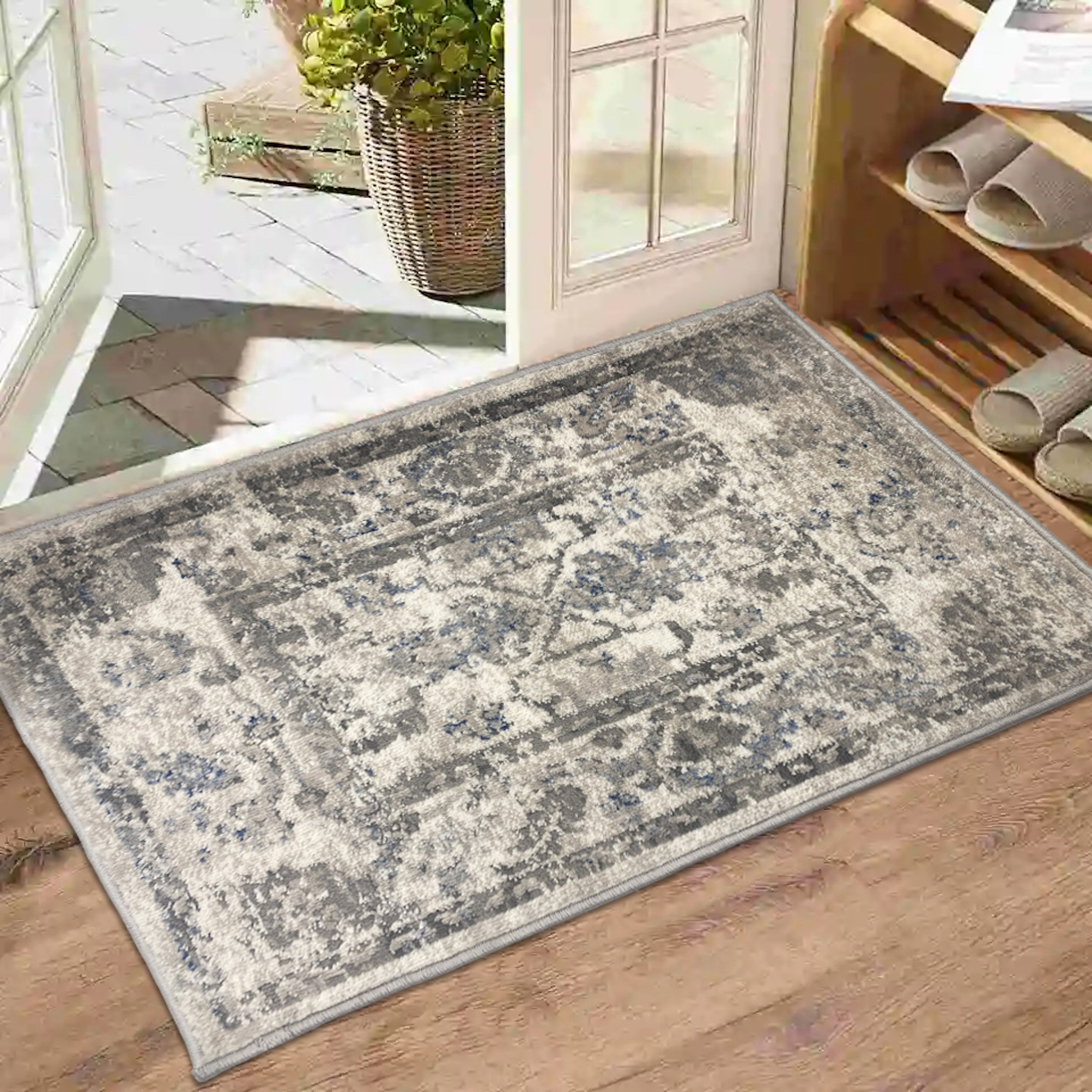One Allium Way Sofia Rugs 2X3 Beige Farmhouse Rug Anatolia Collection; Low Pile Area Rug For Mid ...