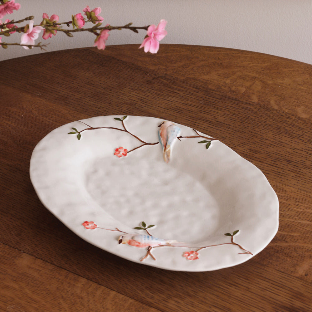 Beatriz Ball Ceramic Bird on Branch Large Oval Platter - Wayfair Canada