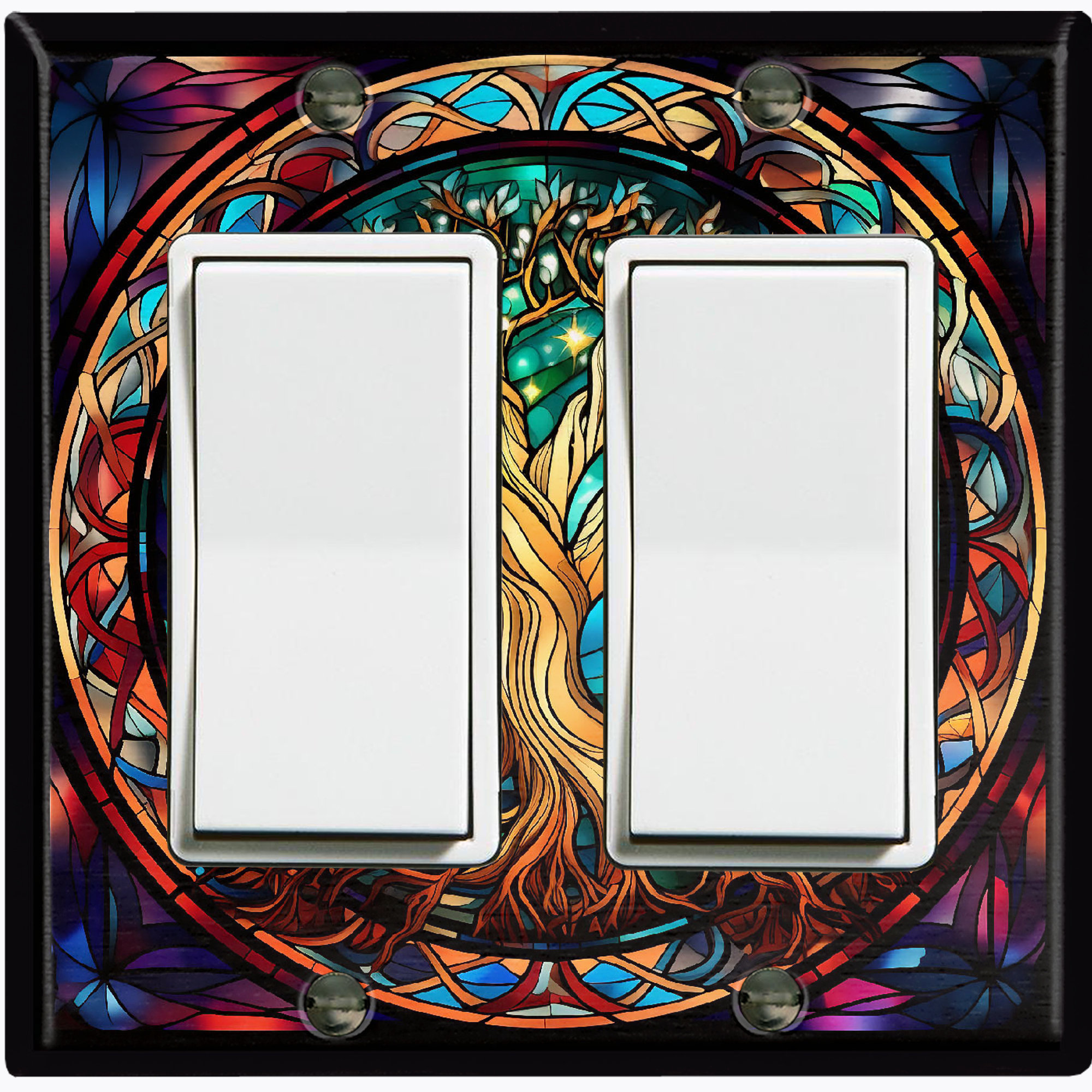 WorldAcc Christmas Festive Tree Lights 2 - Gang Toggle Light Switch ...