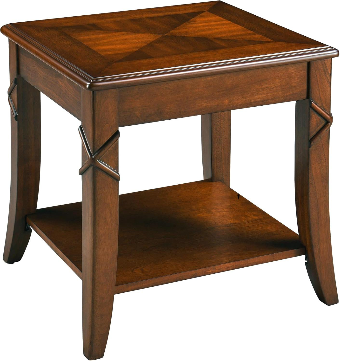 One Allium Way® Mid-Century Solid Wood Side Table With Storage Shelf ...