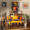 Wrought Studio 58" Tall Record Player Stand With Led Lights And Guitar ...