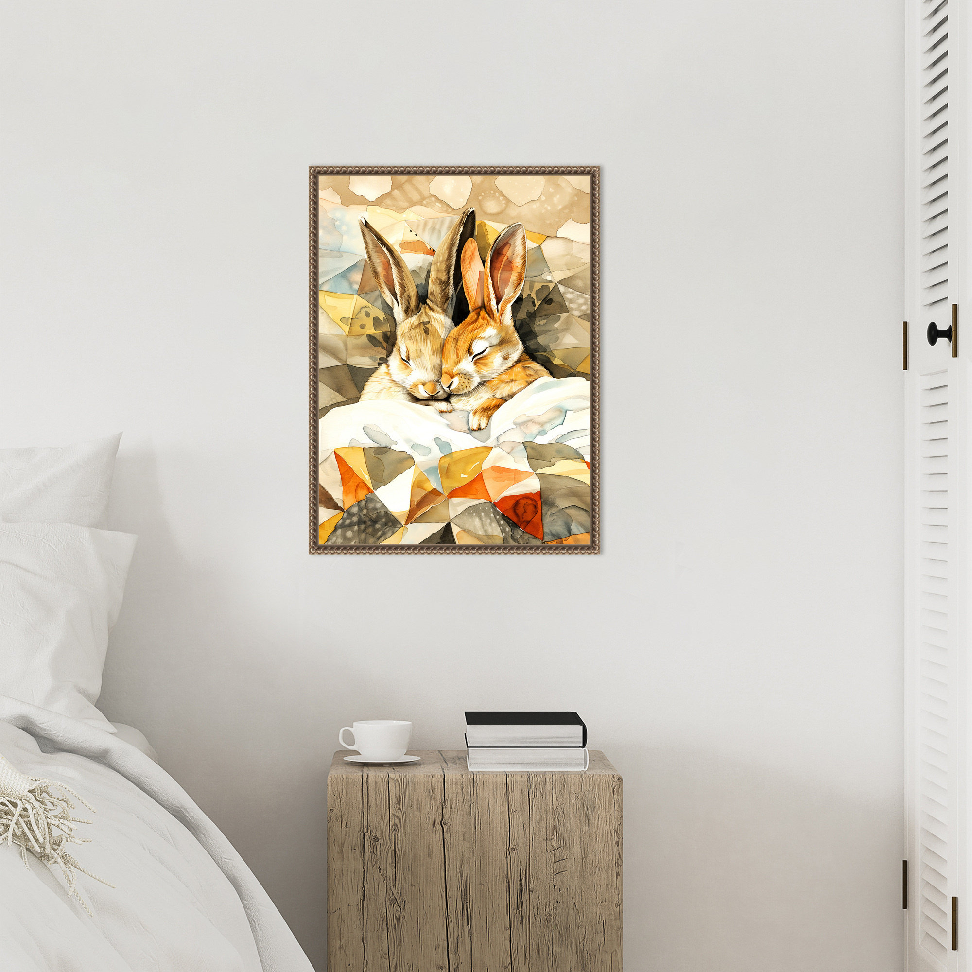 Lark Manor™ Sleepy Bunny Nap by Ilora Framed Canvas Wall Art Print ...