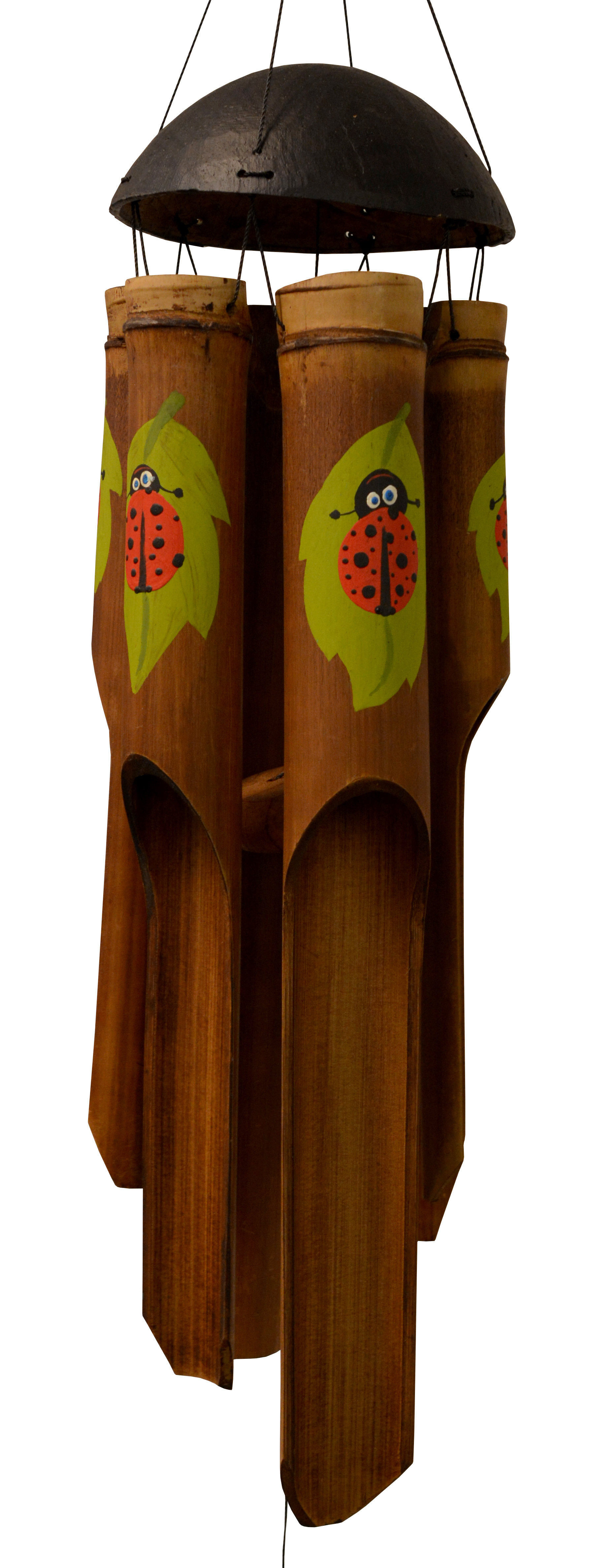 Cohasset Gifts & Garden Lady Bug Bamboo Wind Chime | Wayfair