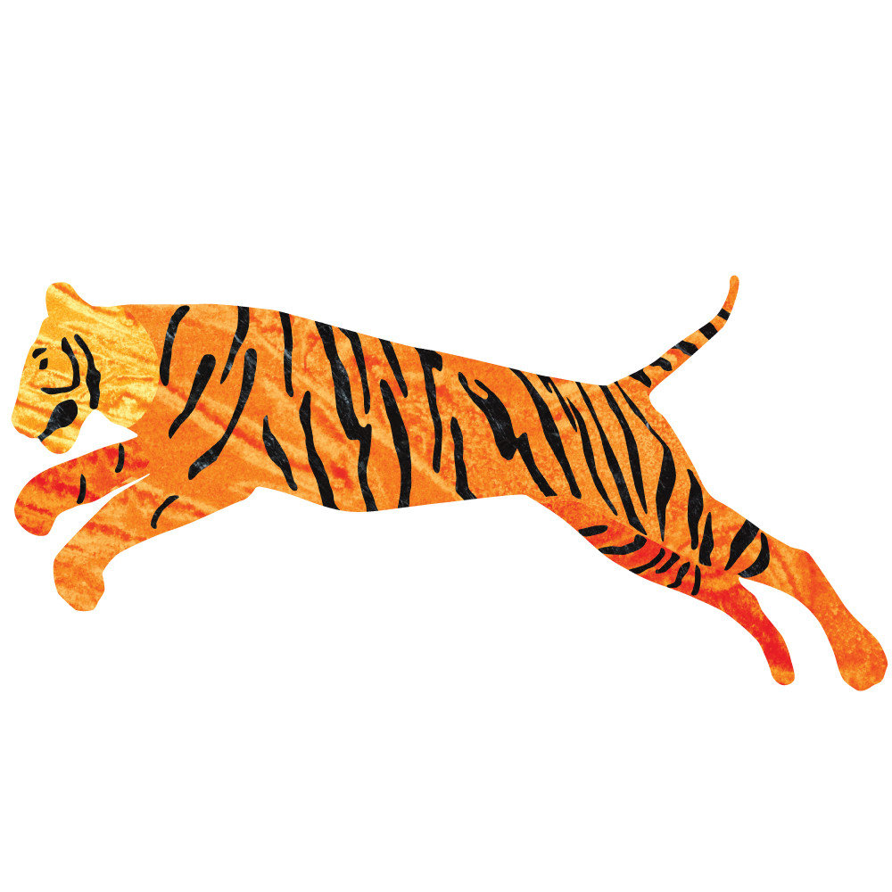 My Wonderful Walls Left-Facing Tiger Wall Decal - Wayfair Canada