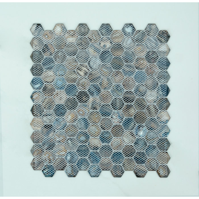 WS Tiles Mother of Pearl 1" x 1" Seashell Honeycomb Mosaic Wall Tile ...