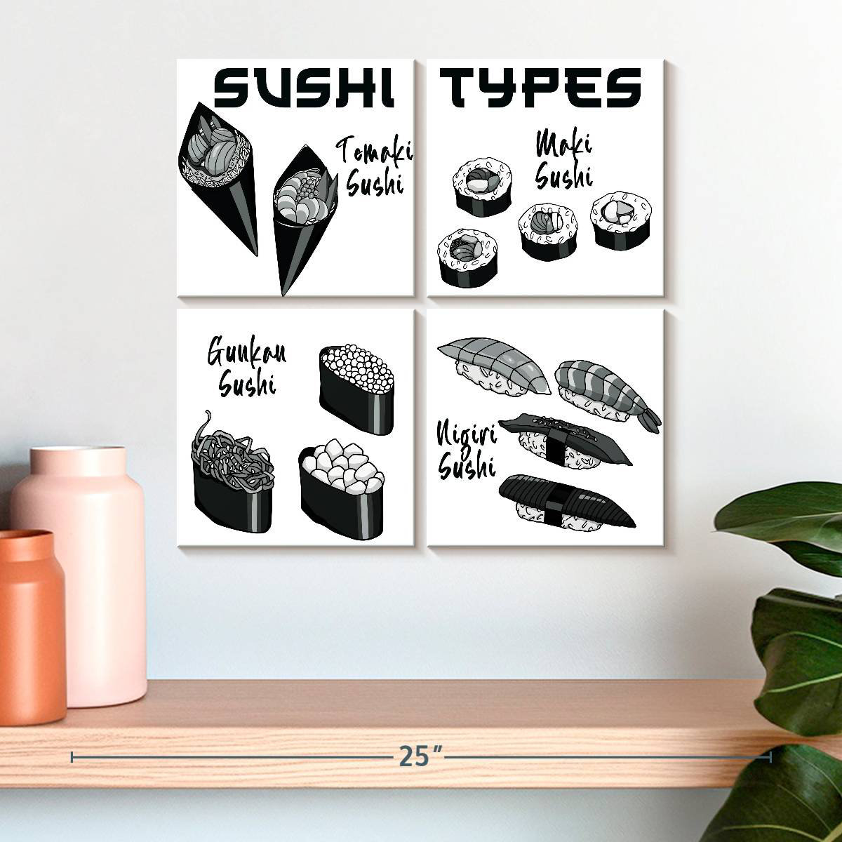 Ebern Designs Yarlin Sushi Types Chart | Wayfair