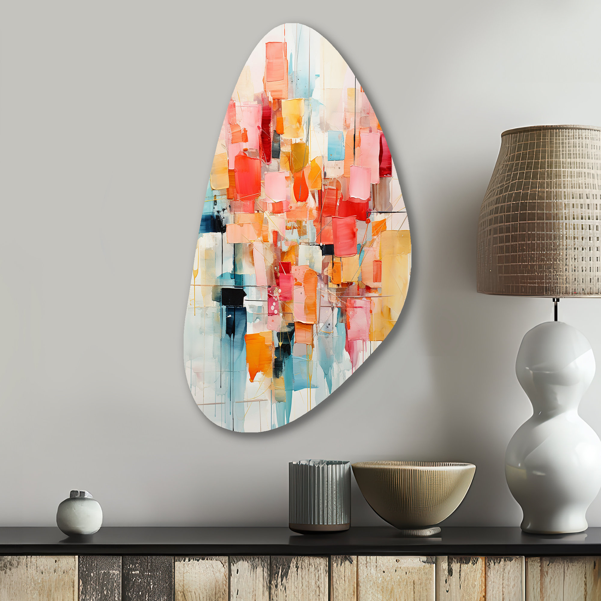 Design Art Collage Rhythms I - Abstract Collages Fall Shape Asymmetric ...