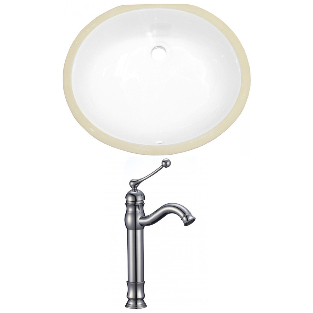 Plumbing N Parts Lavabo de salle de bain ovale encastré en émail ...