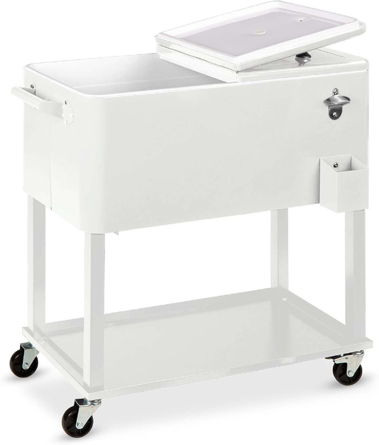 ATC CABINETS 80-Quart Outdoor Steel Rolling Cooler Cart w/Ice Chest ...