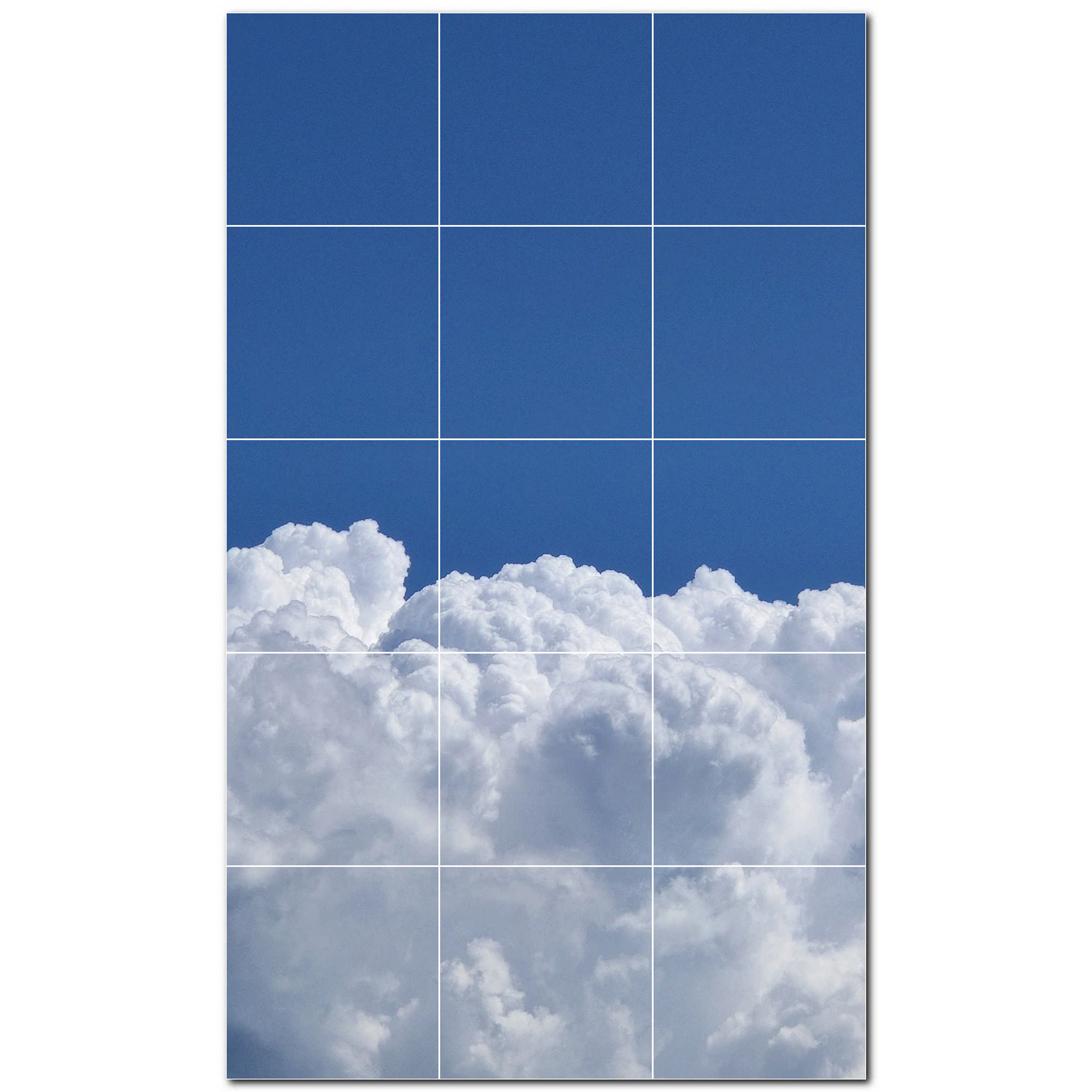 Picture-Tiles.com 24" x 40" Ceramic Clouds Photo Decorative Mural Tile ...