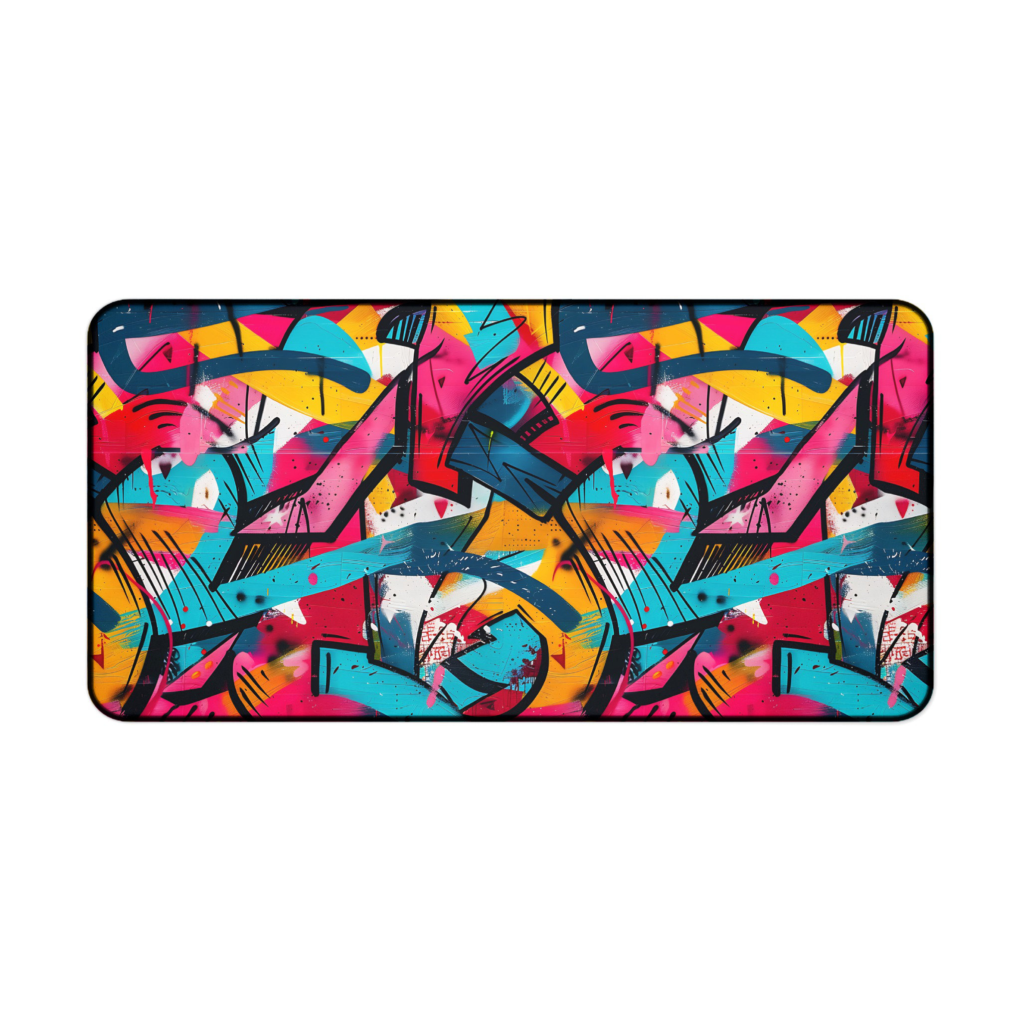 East Urban Home Graffiti Mouse Mat, Abstract Art Mousepad, Colorful ...