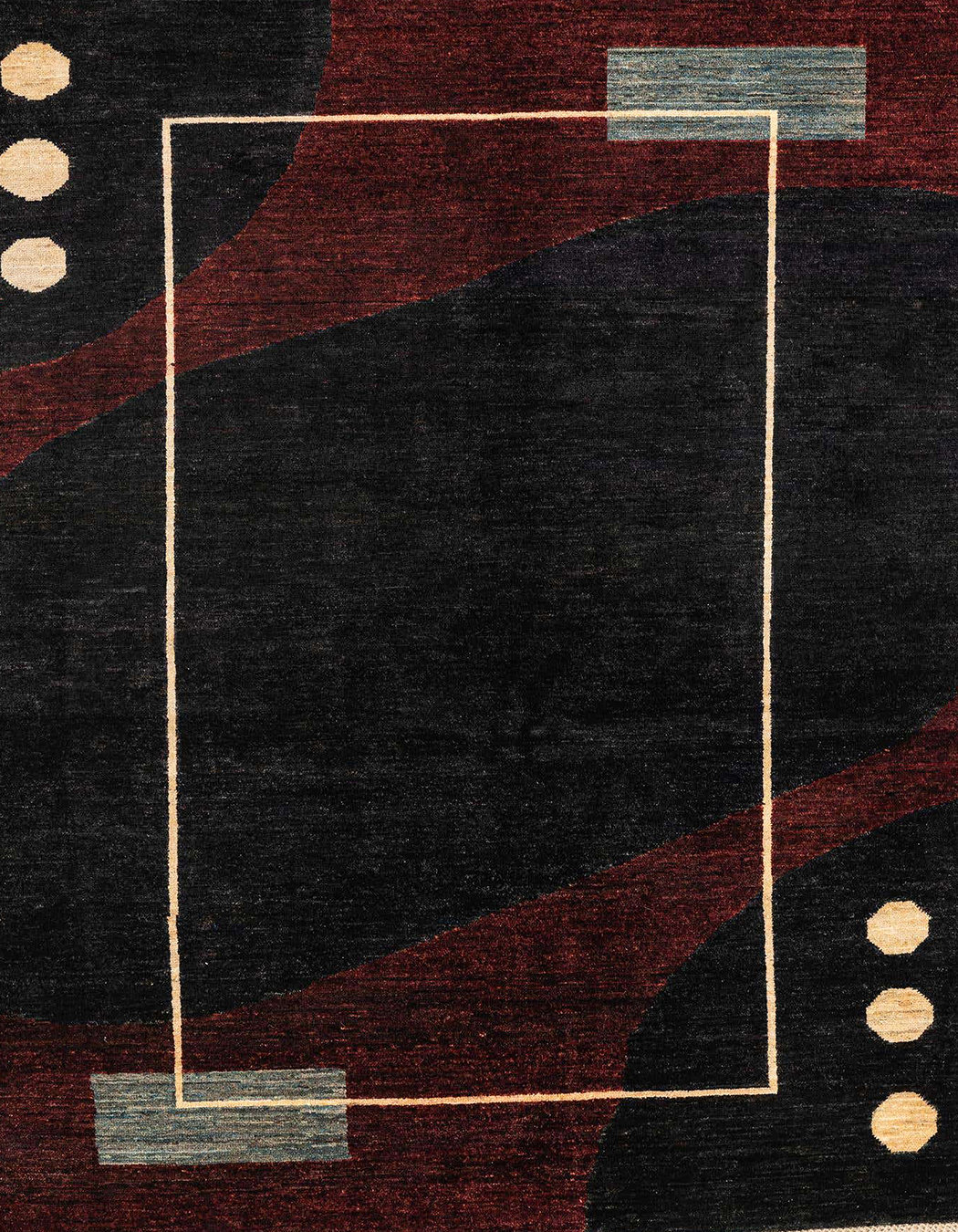 Bungalow Rose Abstract Black/White/Red Area Rug | Wayfair