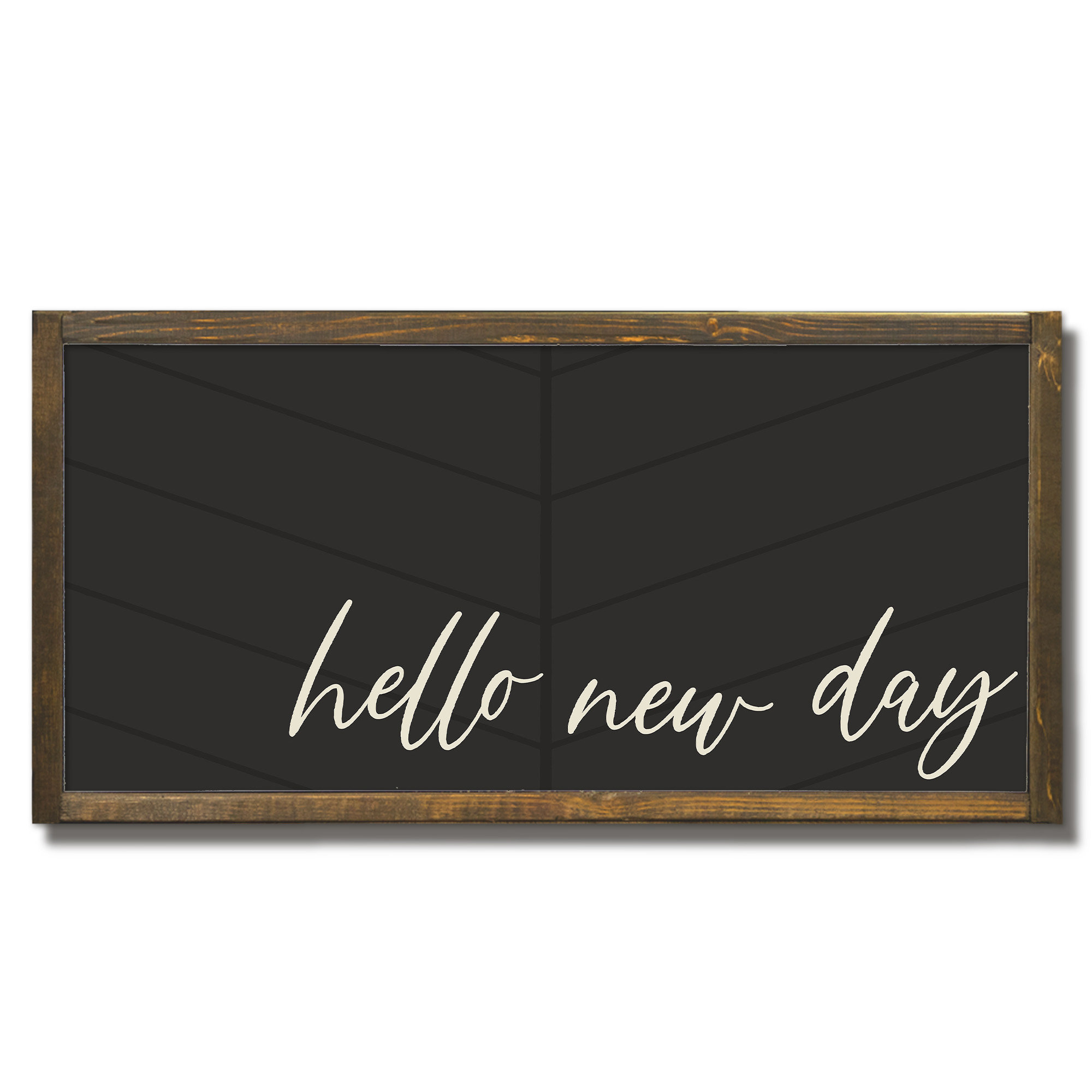 Gracie Oaks Hello New Day Framed On Wood Print | Wayfair