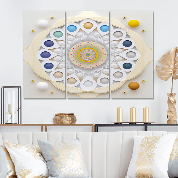 DesignArt Visionary Dream Retro Mandala On White III " Visionary Dream ...