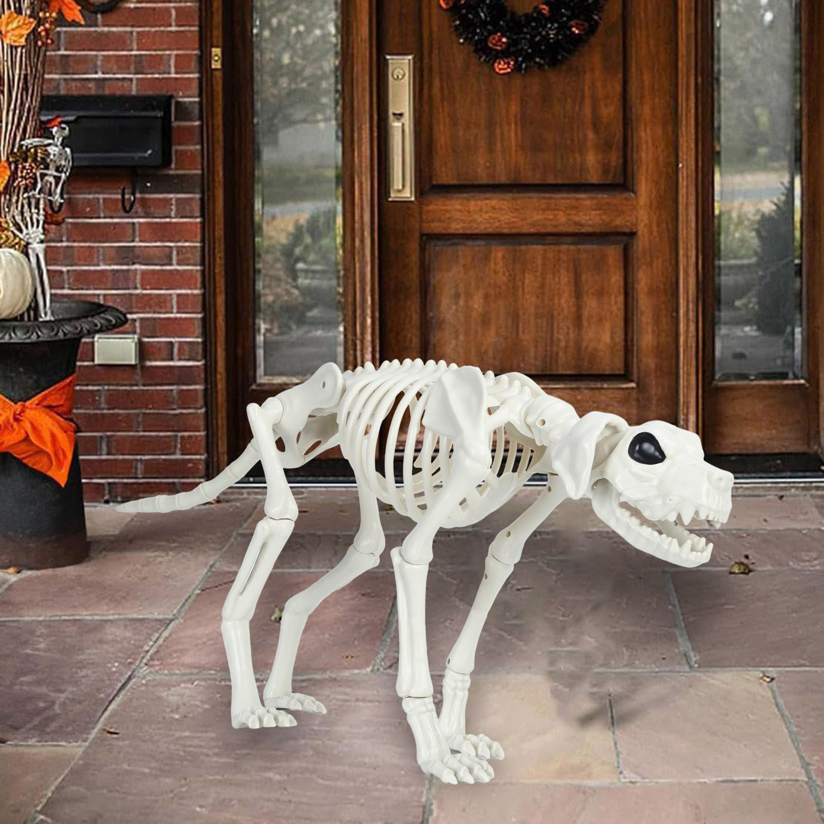 Trinx Halloween Skeleton Dog Realistic Animal Plastic Puppy with ...