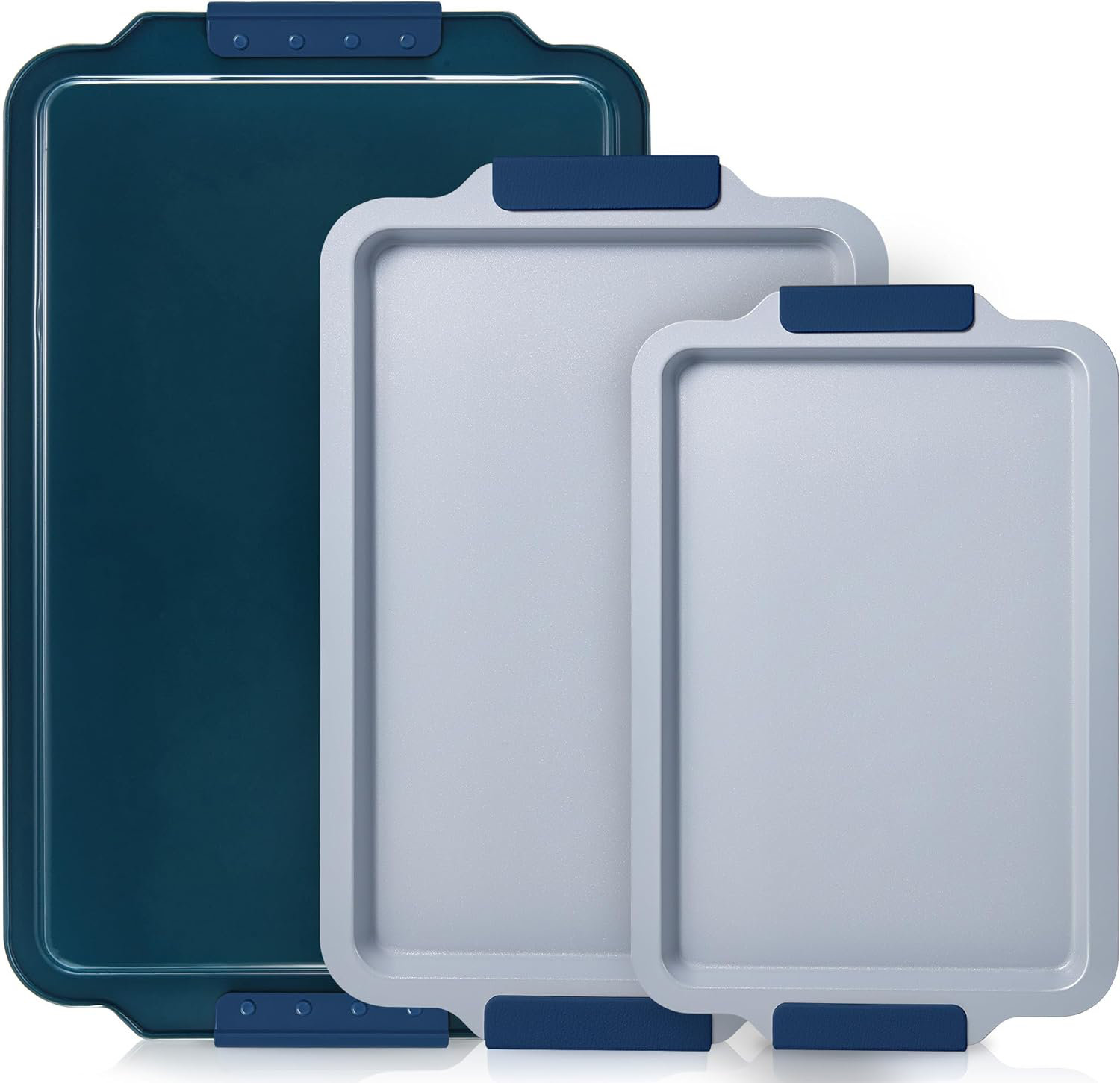 Anadea Non Stick Ceramic Baking Sheet Pan Set Of 3, Natural Non Toxic ...