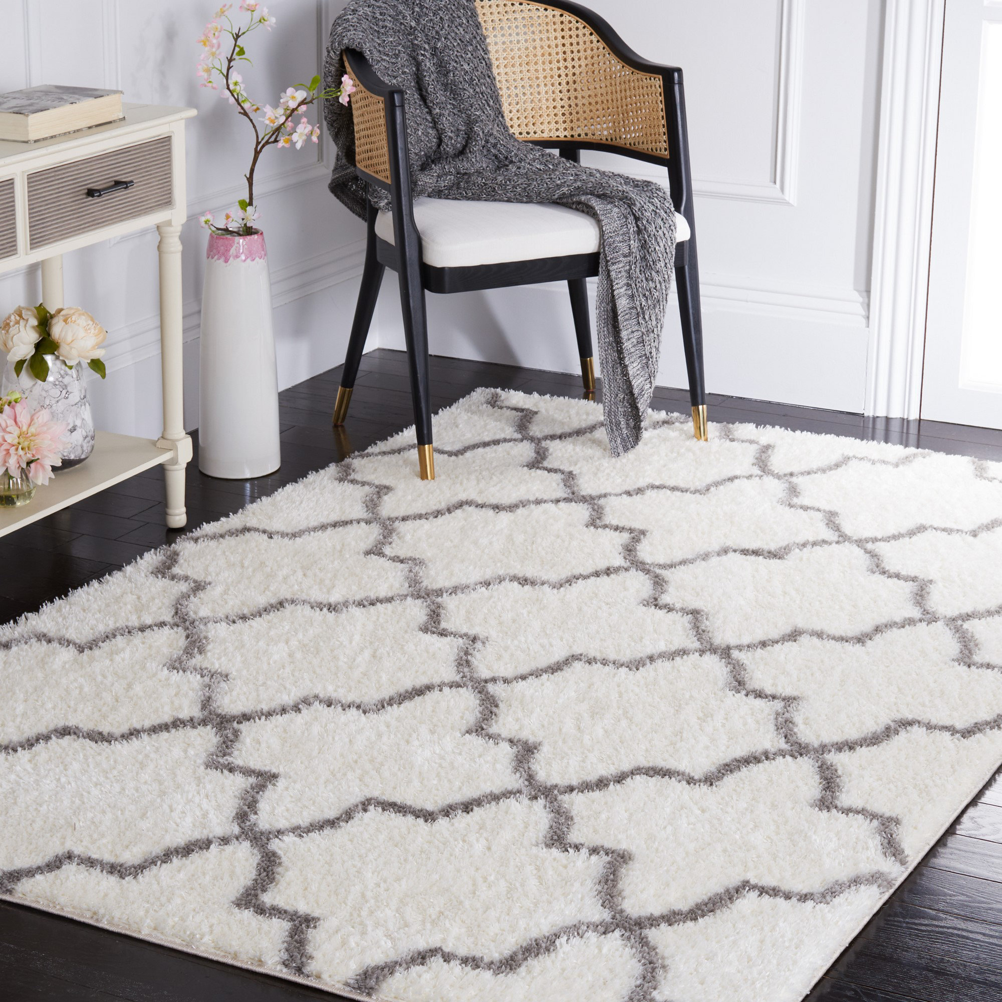 Safavieh Tahoe Shag Performance Geometric Rug | Wayfair
