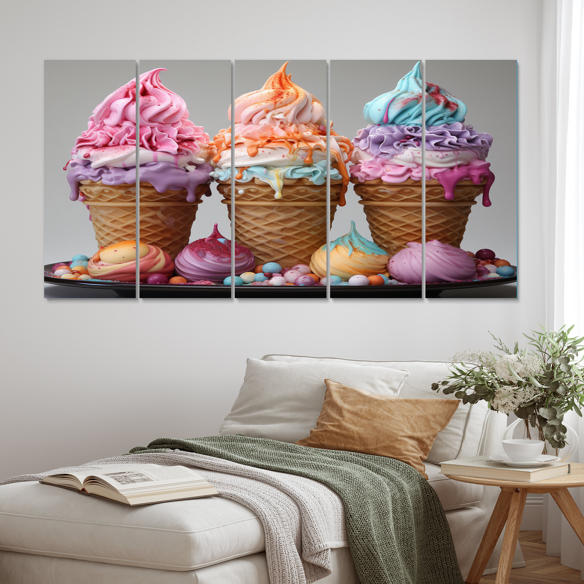 Design Art Food Ice Cream Popart V - Food & Beverage Metal Wall Art ...