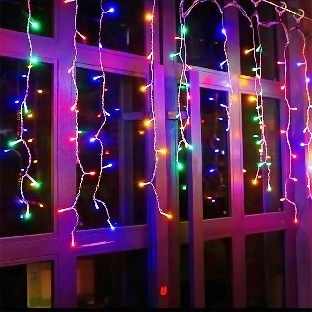 The Seasonal Aisle 20M Solar-Powered LED Icicle String Lights with ...