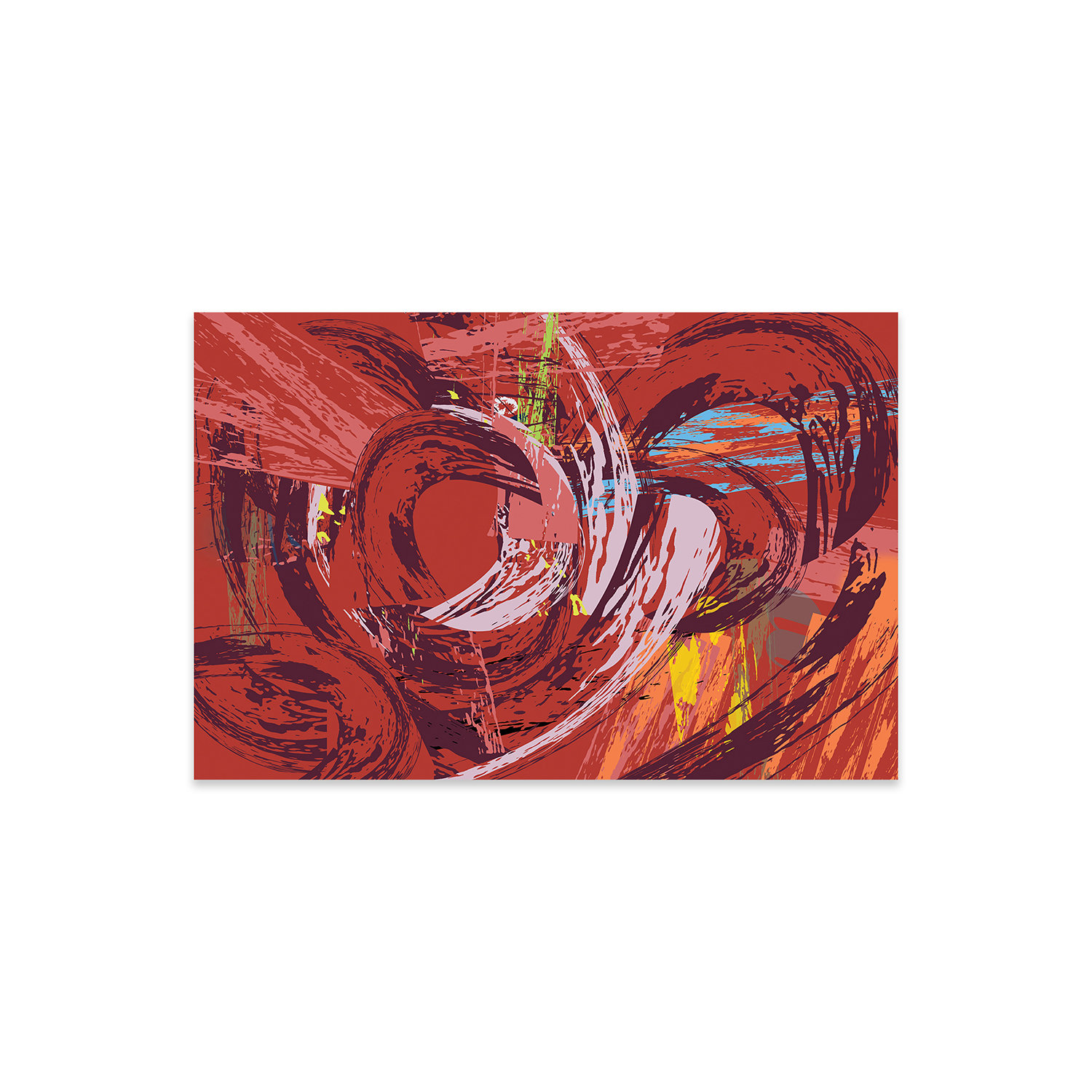 Red Barrel Studio® Red Bang I by Charles Harker - Unframed Graphic Art ...