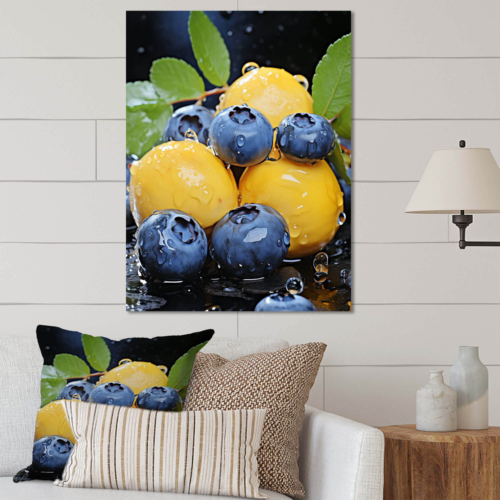 Lark Manor Ballet Blueberry Fruit Serenade V - Fruits Metal Wall Art ...