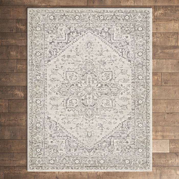Kelly Clarkson Home Benoit Oriental Charcoal/Light Beige Area Rug ...