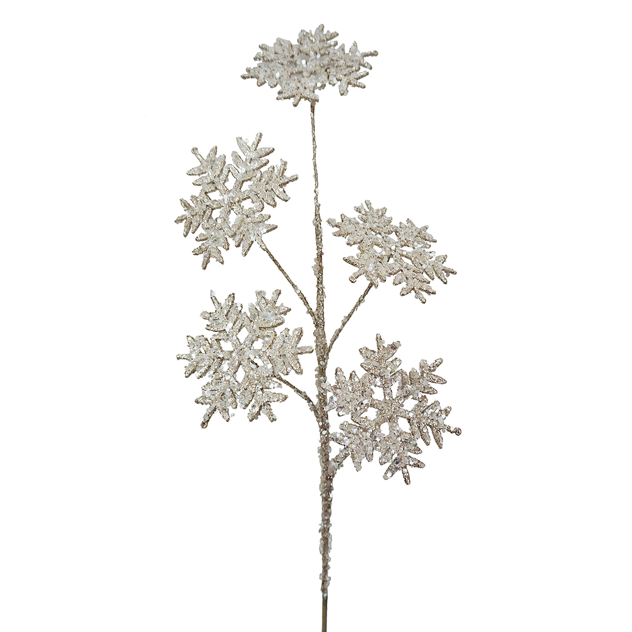 The Holiday Aisle® Snowflake Spray - 26" - Silver | Wayfair