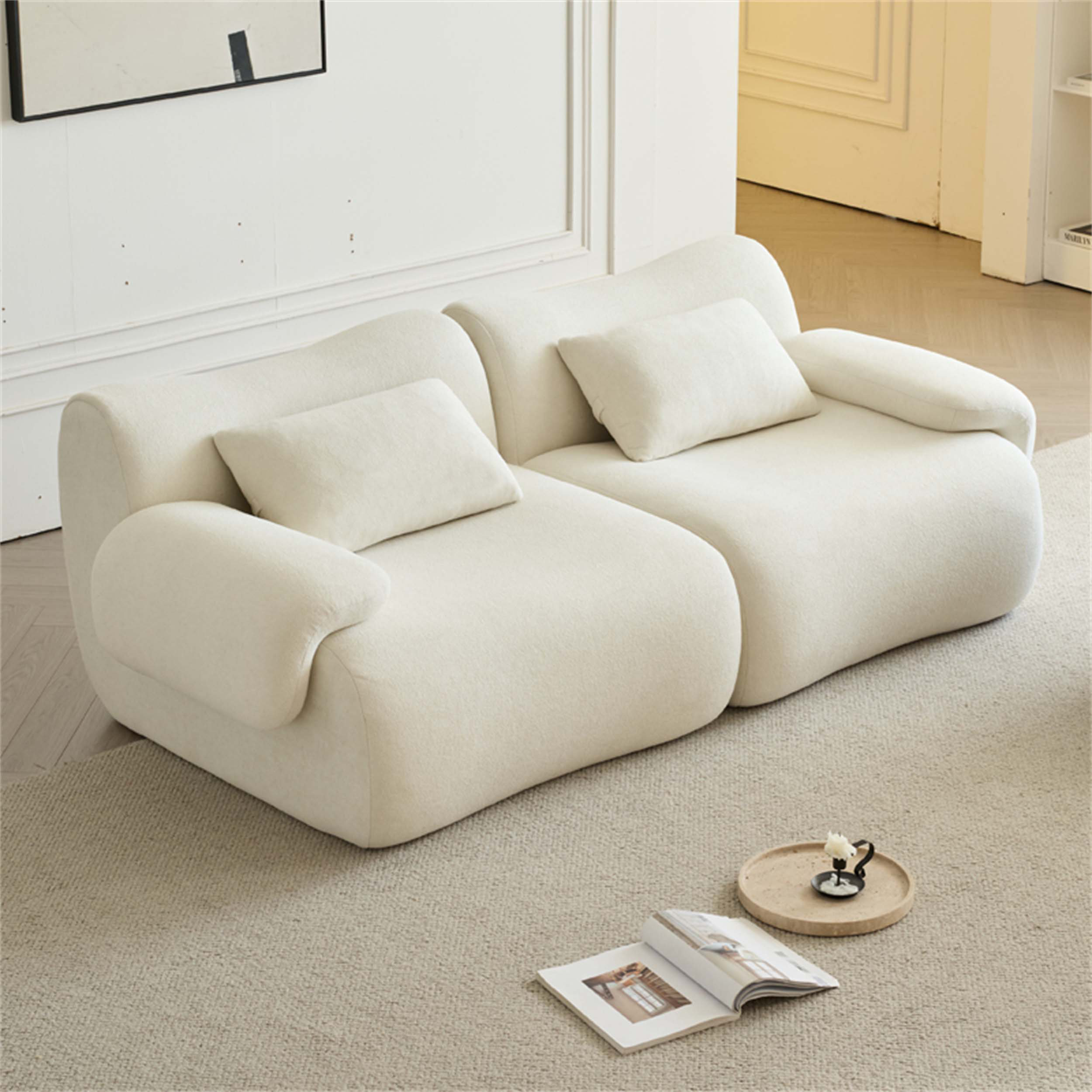 Latitude Run® Memory Foam 2 - Seater Modern Compression Sofa in a Box ...