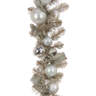 The Holiday Aisle® 9' Christmas Yuletide Glam Trimmed Silver Garland ...