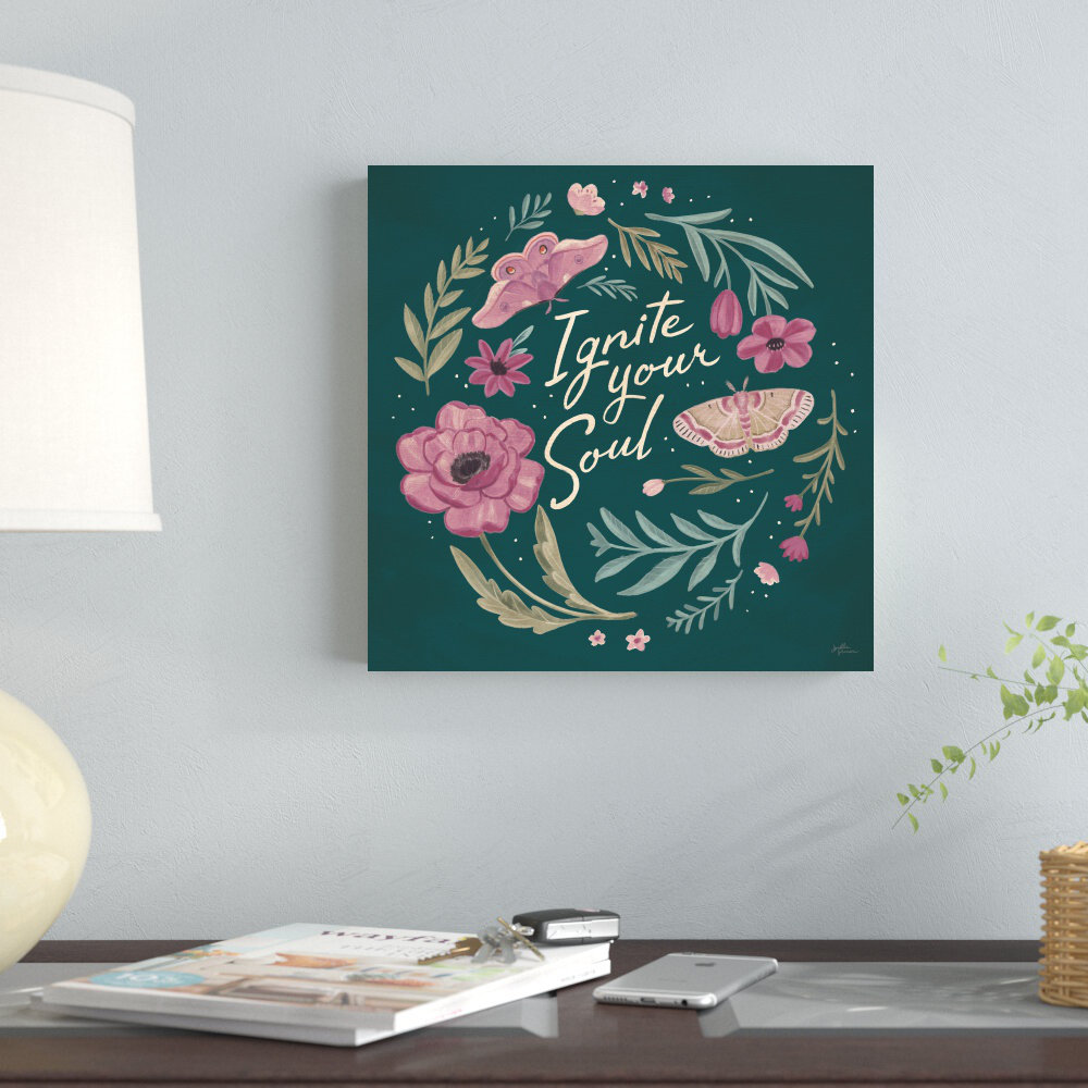 Gracie Oaks Winged Study IV Plum by Janelle Penner - Wrapped Canvas ...