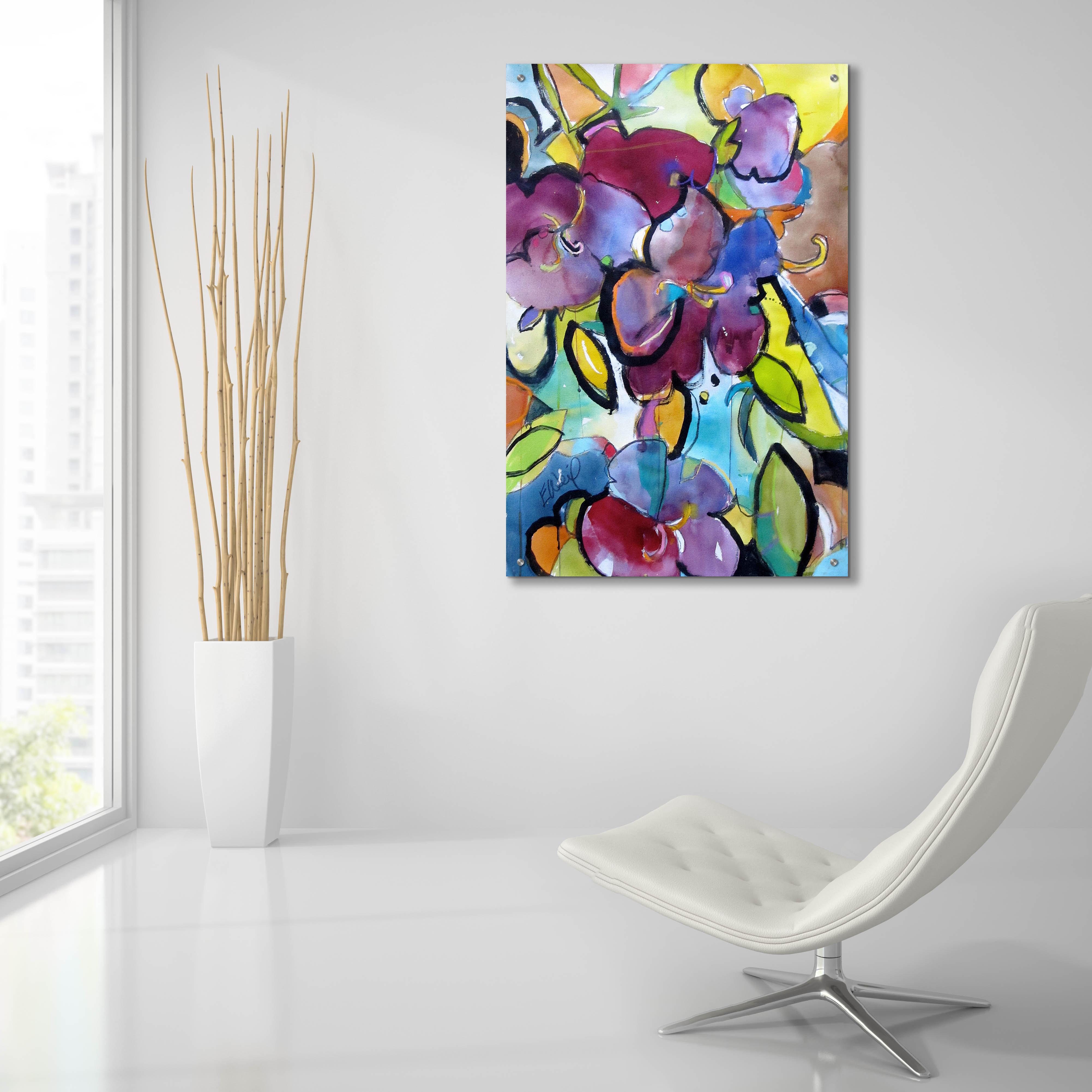 Ivy Bronx Winter Purple' by Emily Weil Acrylic Glass Wall Art | Wayfair