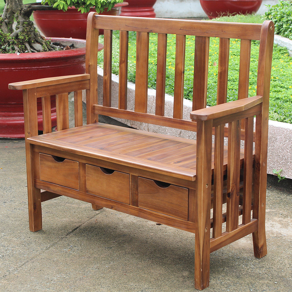 Breakwater Bay Corbin Wood Storage Bench & Reviews - Wayfair Canada