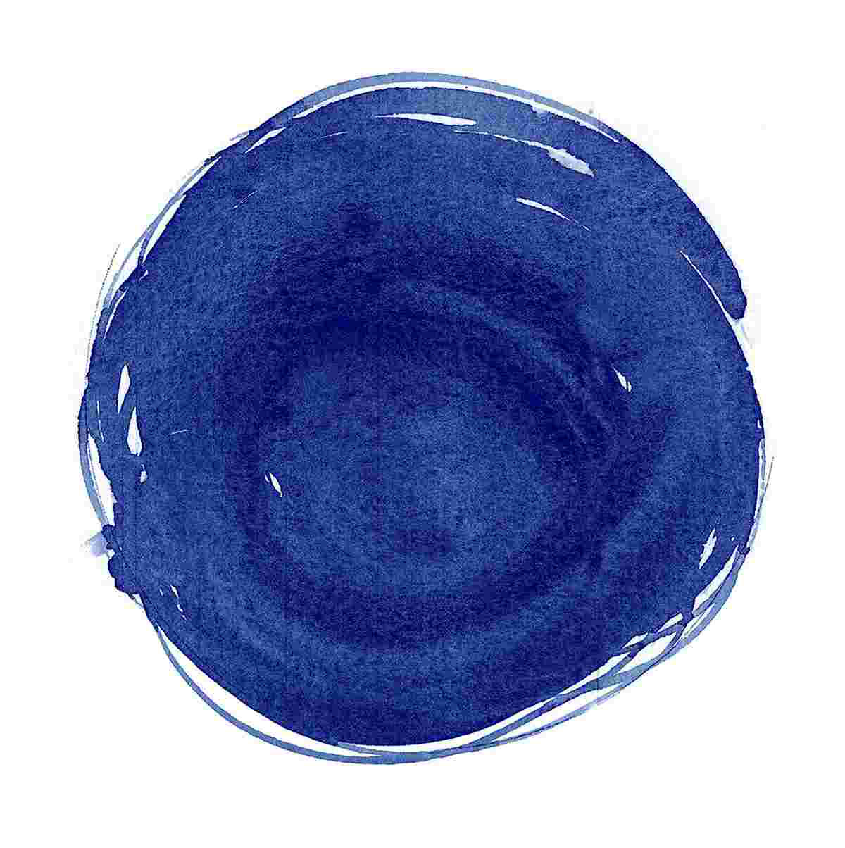 Wrought Studio™ Circle Navy - Wrapped Canvas Textual Art | Wayfair