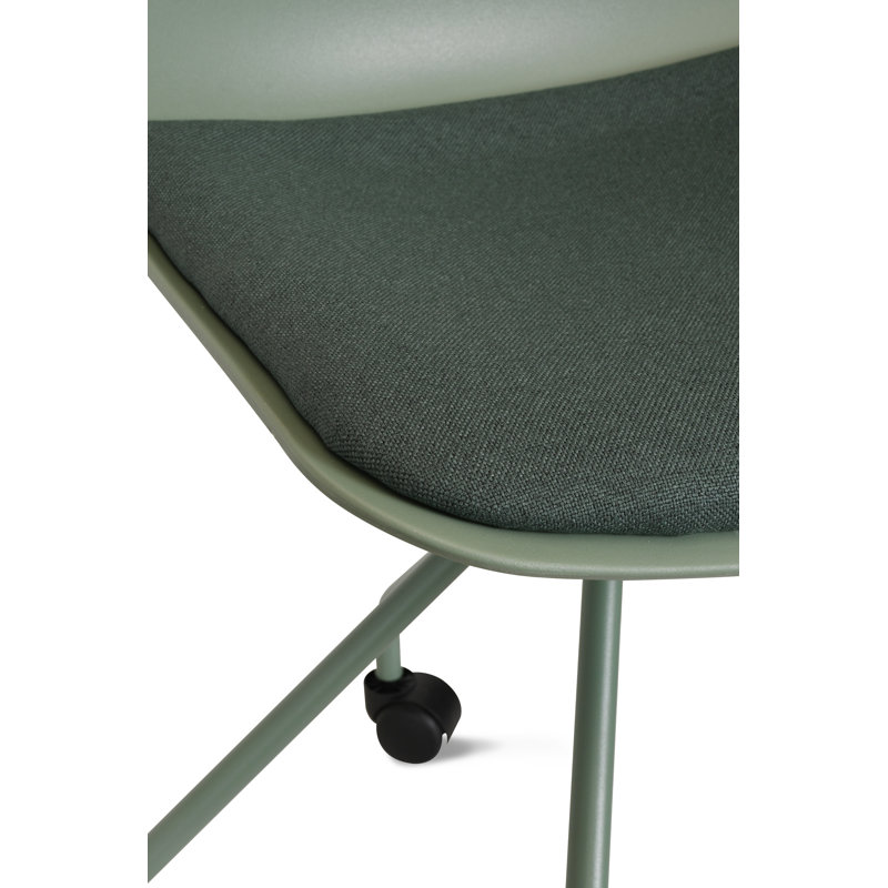 Wrought Studio™ Office Task Chair with Fabric Cushion and Rolling Metal ...