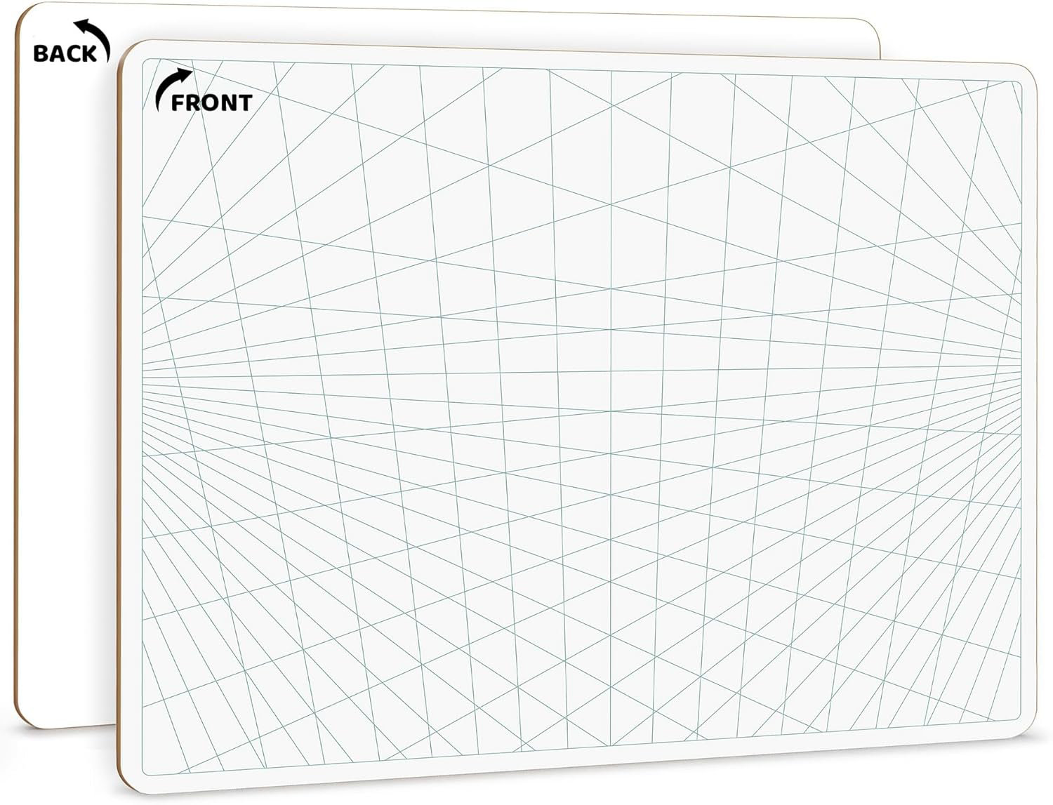 Scribbledo 3 Point Perspective Grid 11”x14” Large Graph Dry Erase Board ...