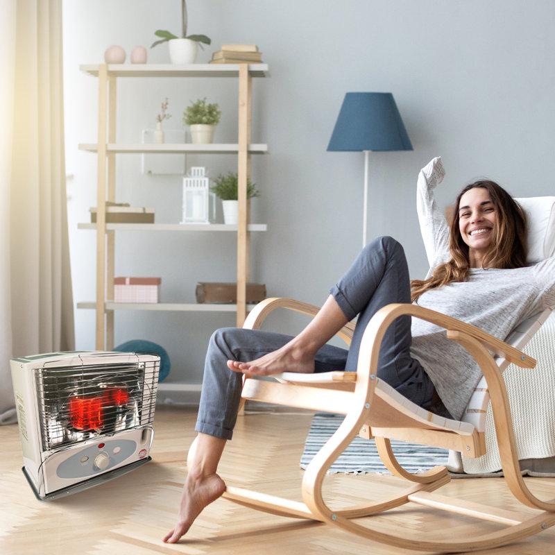 Kero World 10,000 BTU Kerosene Wick Heater with Sure-Seat Chimney ...