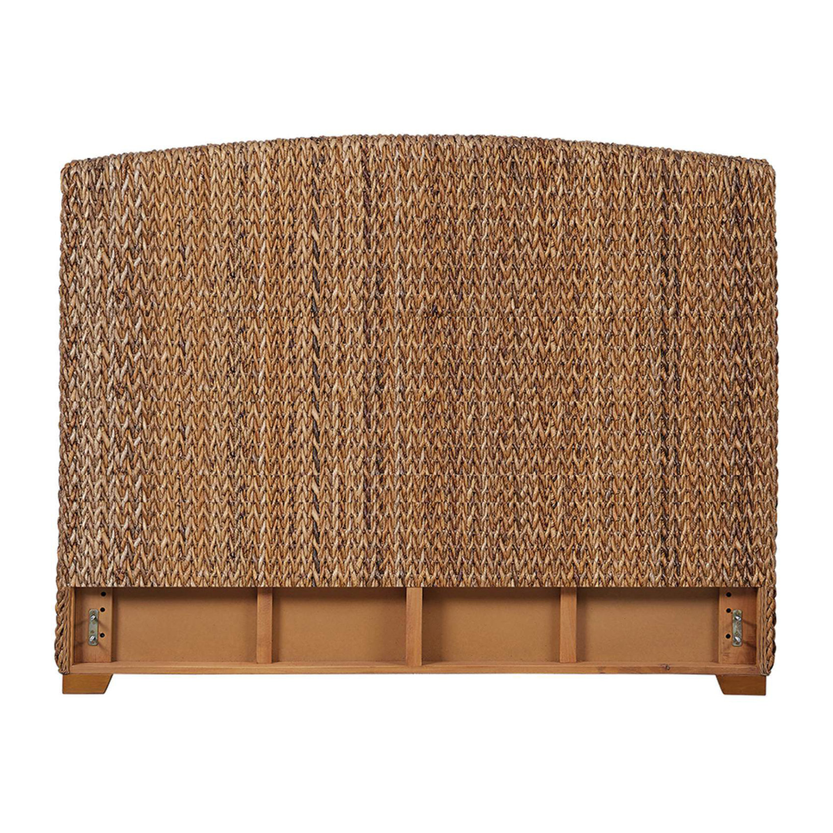 Bayou Breeze Woven Banana Leaf Panel Headboard Amber | Wayfair