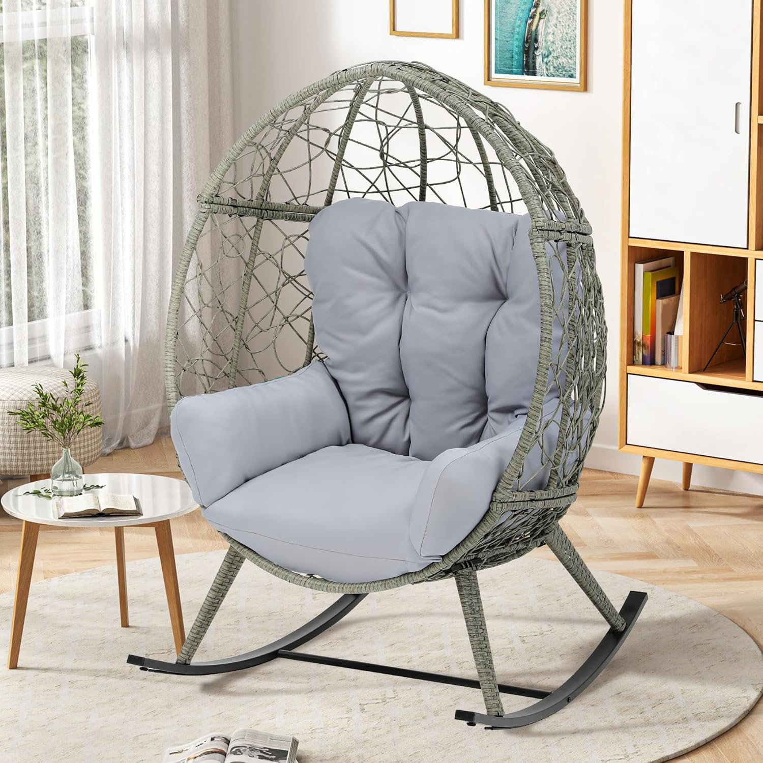 Dakota Fields Outdoor Egg Rocking Chair | Wayfair